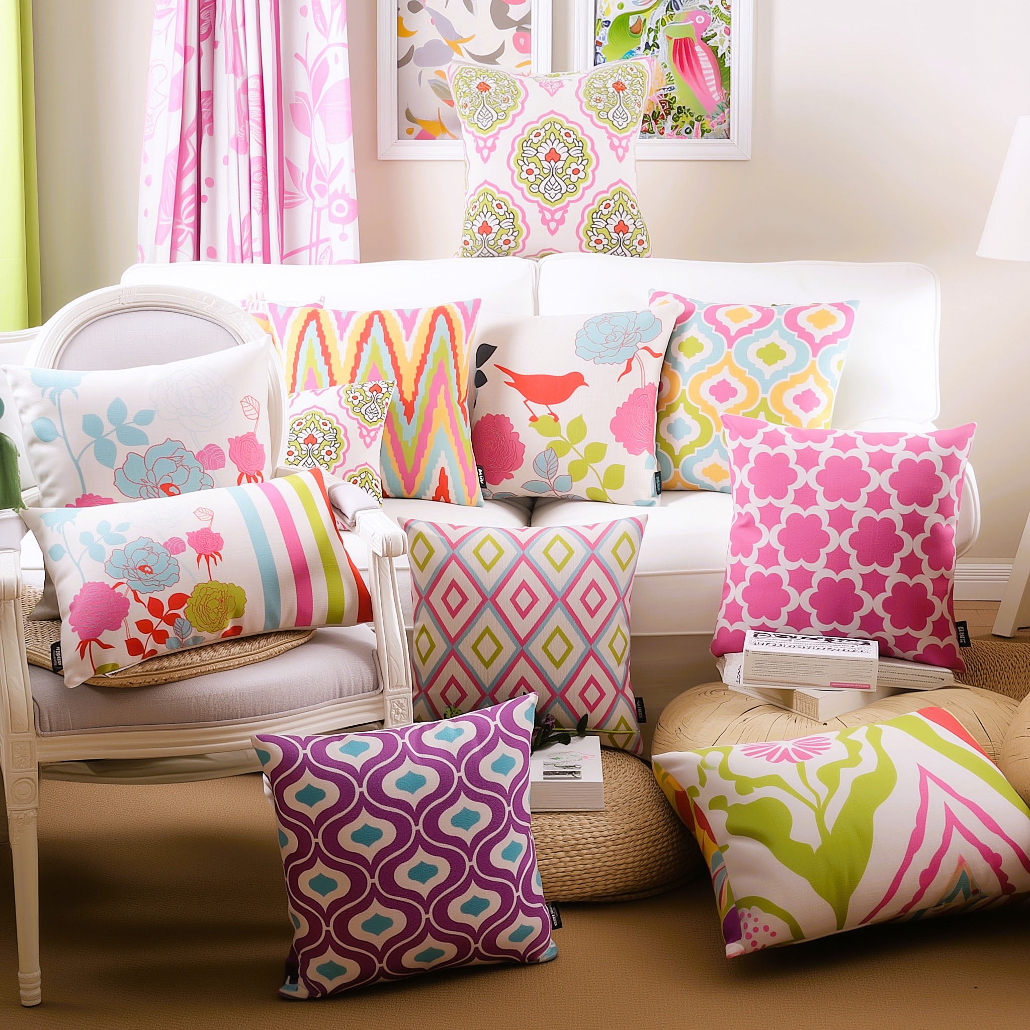 Art of Sparrow Cotton Feel Cushion Covers - 5 Piece/Set – Shoppers Fortune