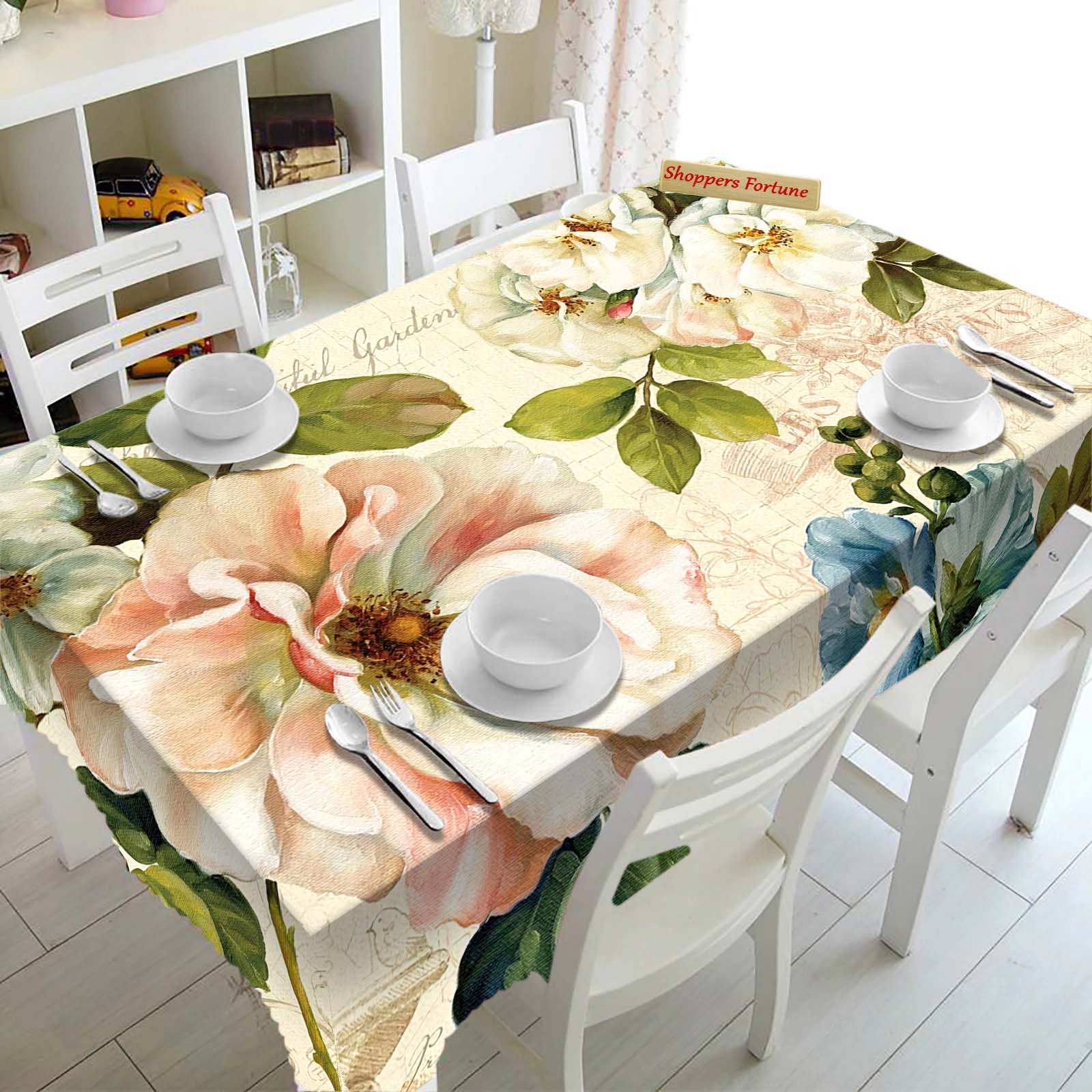Digital Print Table Cover - Elegant Flora – Shoppers Fortune