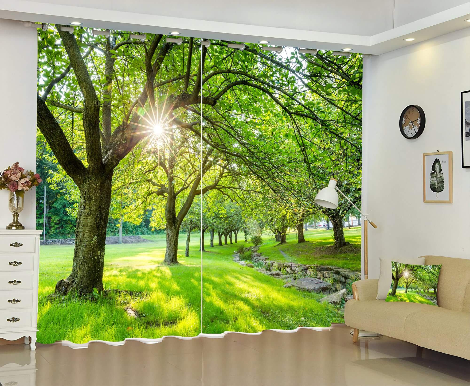 Premium Blackout Digital Curtains - It's Summer Time (Set of 2) 2024 E ...